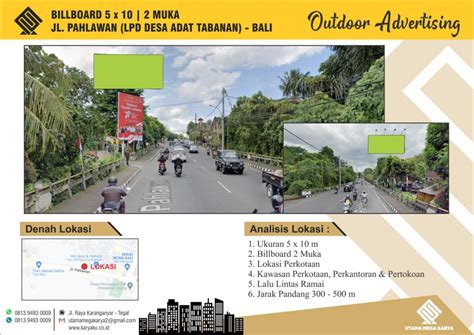 Sewa Titik Billboard Dan Baliho Di Bali Jl Pahlawan Lpd Desa Adat