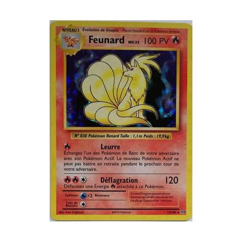 Feunard Carte Holo Rare 100 Pv XY12 15 108 XY 12 Evolutions