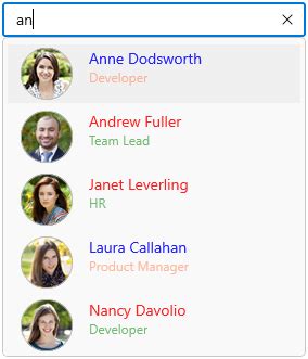 Ui Customization In Winui Autocomplete Control Syncfusion