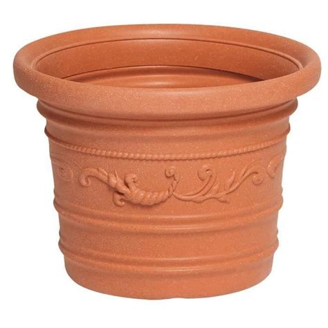 Pot en terre cuite Saturnia modèle rond diamètre 40cm hauteur