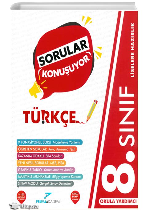 8 Sınıf Türkçe Soru Bankası Pruva Akademi 9786057719003
