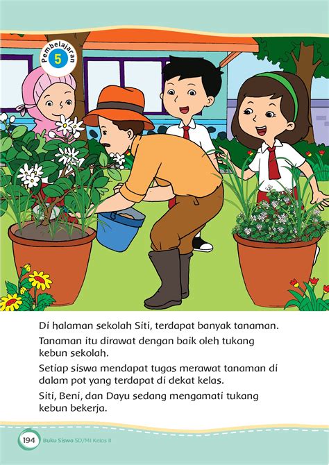 Kelas2 Tema 6 Merawat Hewan Dan Tumbuhan Buku Siswa 2050 Tiara Ramon