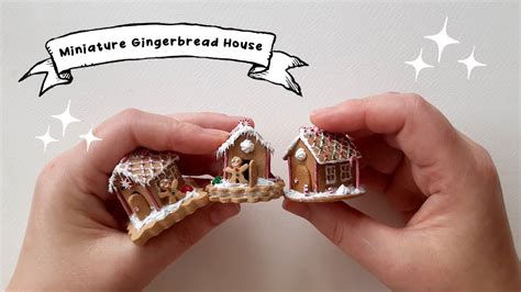 DIY Miniature Gingerbread House Polymerclay Christmas Craft YouTube