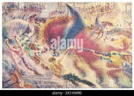 The City Rises Oil On Canvas X Cm Boccioni Umberto