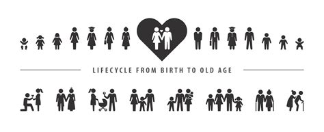 Life Cycle And Aging Process Vector Art At Vecteezy Human Life The