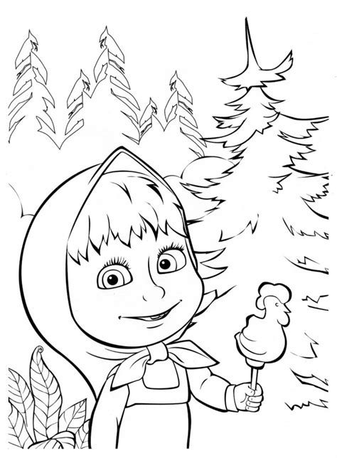 Coloriage dessin Masha en ligne dessin gratuit à imprimer