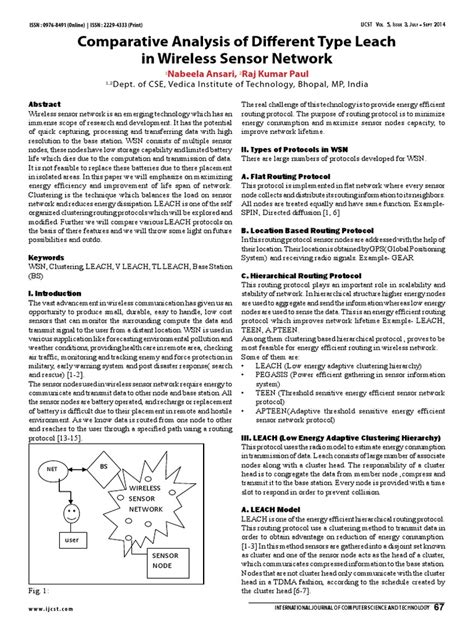 leach nabeela ansari pdf wireless sensor network routing