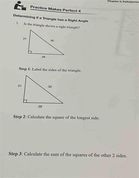 Solved Chapter 3 Pythagorea Practice Makes Perfect 4 Determining If A