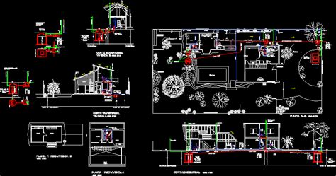 Planos de Instalación sanitaria unifamiliar en DWG AUTOCAD Proyectos