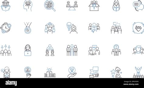 Company Guidance Line Icons Collection Strategy Direction Objectives