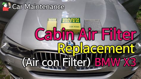 How To Replace Cabin Filter For BMW X3 F25 Air Conditioner Filter