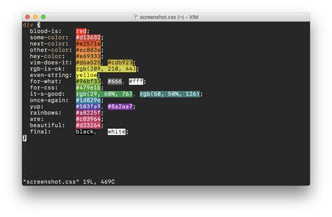 GitHub Ap Vim Css Color Preview Colours In Source Code While Editing