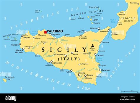 Carta Geografica Sicilia E Isole Pechino Cartina