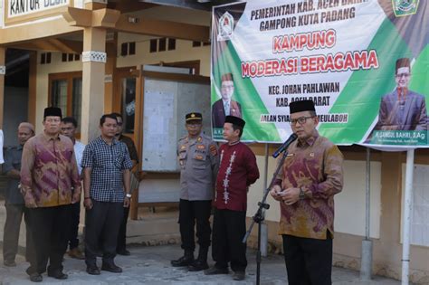 Kemenag Luncurkan 2 Kampung Moderasi Beragama Di Aceh Barat Acehkini ID