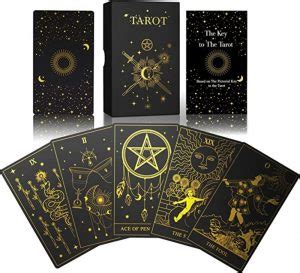 Acelion Rider Waite Tarot Deck Gold Foil Tarot Cards