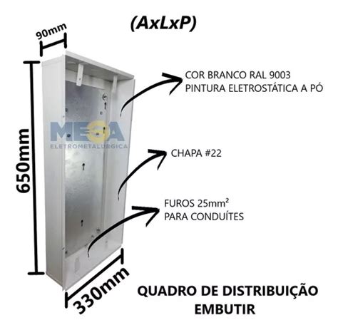 Quadro Bif Sico Disjuntor Din Barramento A Embutir R Em S O