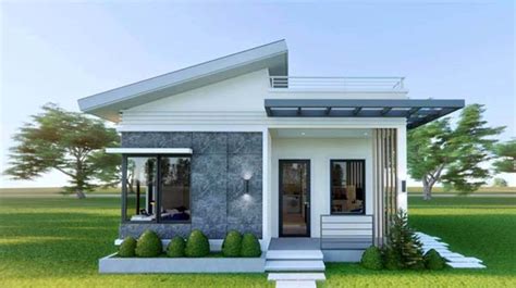Foto Gambar Desain Rumah Atap Miring Ke Belakang Minimalis