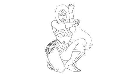 Dibujo De Wonder Woman Para Colorear Y Pintar