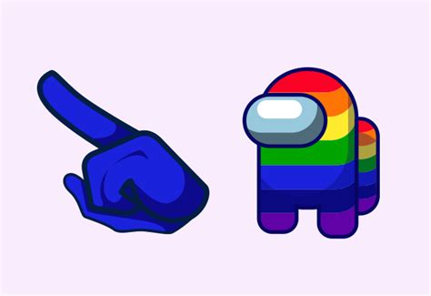 Among Us Rainbow Character Cute Cursor
