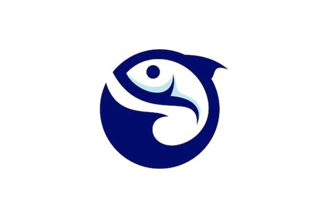 Kreis Fisch Vektor Vorlage Logo Design Premium Vektor