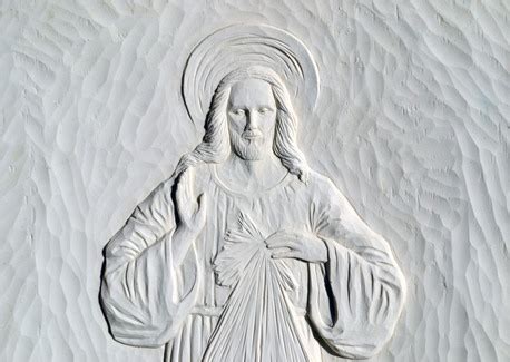 Pan Jezus Chrystus Miłosierny Jezu ufam Tobie płaskorzeźba ze