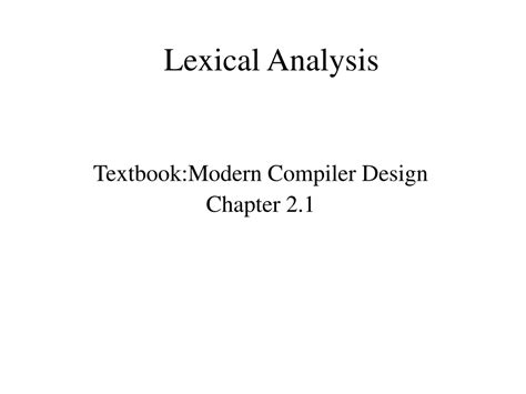 ppt lexical analysis powerpoint presentation free download id 9565566