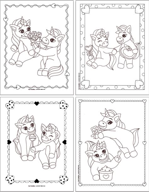 23 Super Cute Free Printable Valentine Unicorn Coloring Pages The