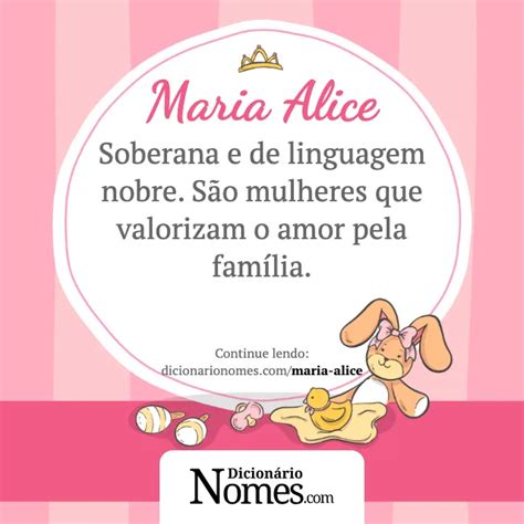 Significado Do Nome Maria Alice Dicion Rio Nomes