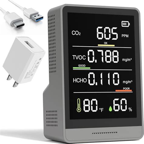 Moniteur professionnel de qualité de l air intérieur 5 en 1 Moniteur de