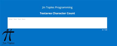 cara membuat textarea dengan character count dan limit jin toples programming