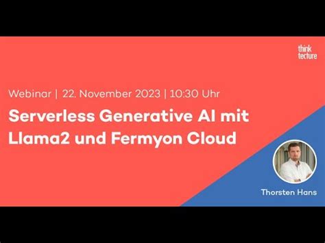 Serverless Generative AI Mit Llama2 Und Fermyon Cloud YouTube