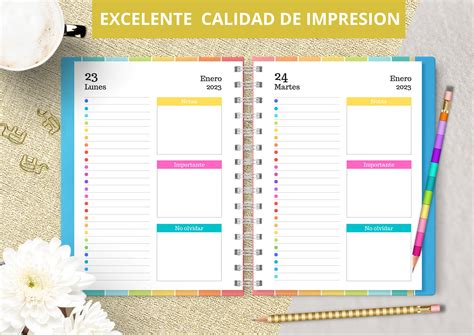 Agenda Imprimible 2023 Diaria archivos PDF para imprimir Etsy México