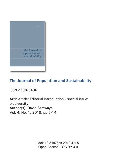 pdf editorial introduction special issue biodiversity