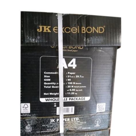White JK Excel Bond A4 Paper For Printing GSM 90 At Rs 70 Pkt In Jaipur