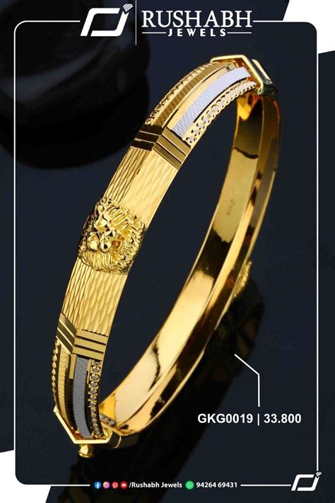 Gents Punjabi Kada In 22KT Gold