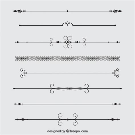 Free Vector Decorative Lines At Vectorified Collection Of Free