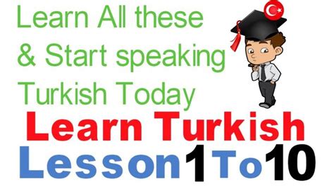 Learn Turkish Speak From Today Day 1 Lesson 1 To 10 YouTube