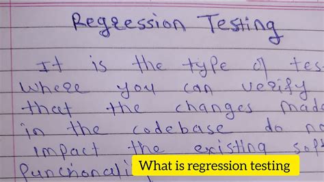 What Is Regression Testing What Are The Types Of Regression Testing