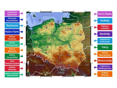Krainy Geograficzne Polski Rysunek Z Opisami