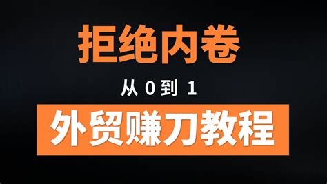 如何从0到1做外贸副业 3万字吐血分享小白也能实操的外贸保姆级教程拒绝内卷出海赚美金 大狗外贸 默认收藏夹 哔哩哔哩视频