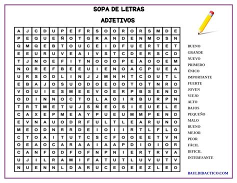 Adjetivos Espa Ol Ba L Did Ctico