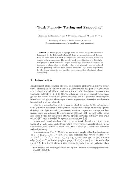 pdf track planarity testing and embedding