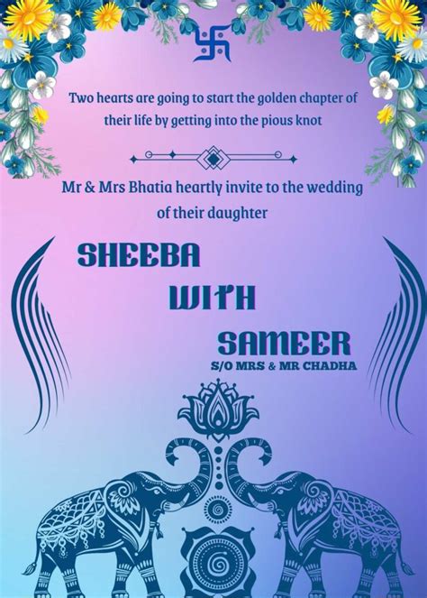 5 6 Pages Ganpati Marriage Invitation Card Online Shaadi Vibes