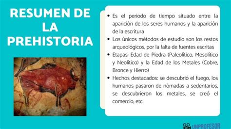 Resumen De Las Etapas De La Prehistoria En Pocas Palabras Cfn