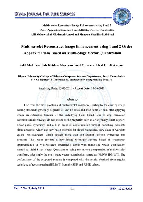 pdf multiwavelet reconstruct image enhancement using 1 and 2 order approximations based on