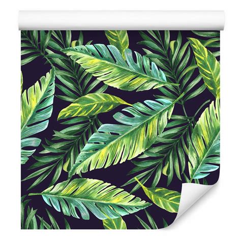 Tapeta do salonu tropikalne liście natura dżungla PT 4836 VER 53