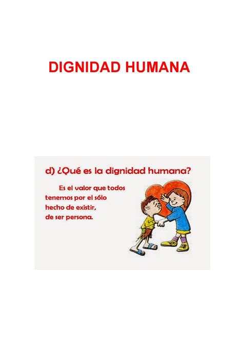 Qué es la dignidad y un ejemplo Haras Dadinco