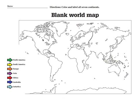 Continents Worksheet Printable Peggy Worksheets