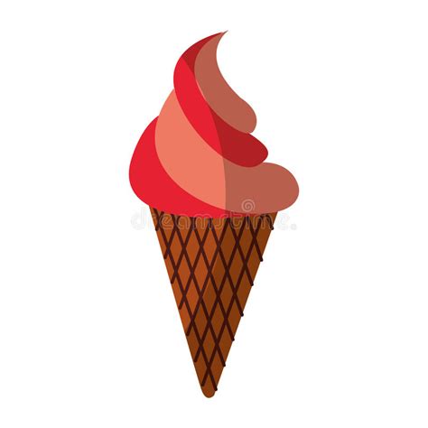 Delicious Ice Cream Cone Stock Vector Illustration Of Cool
