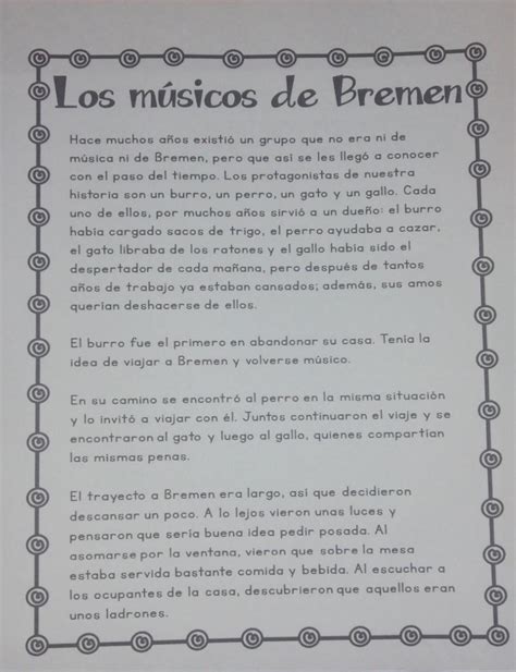 5 oraciones compuestas y 5 oraciones simples del cuento los músicos de